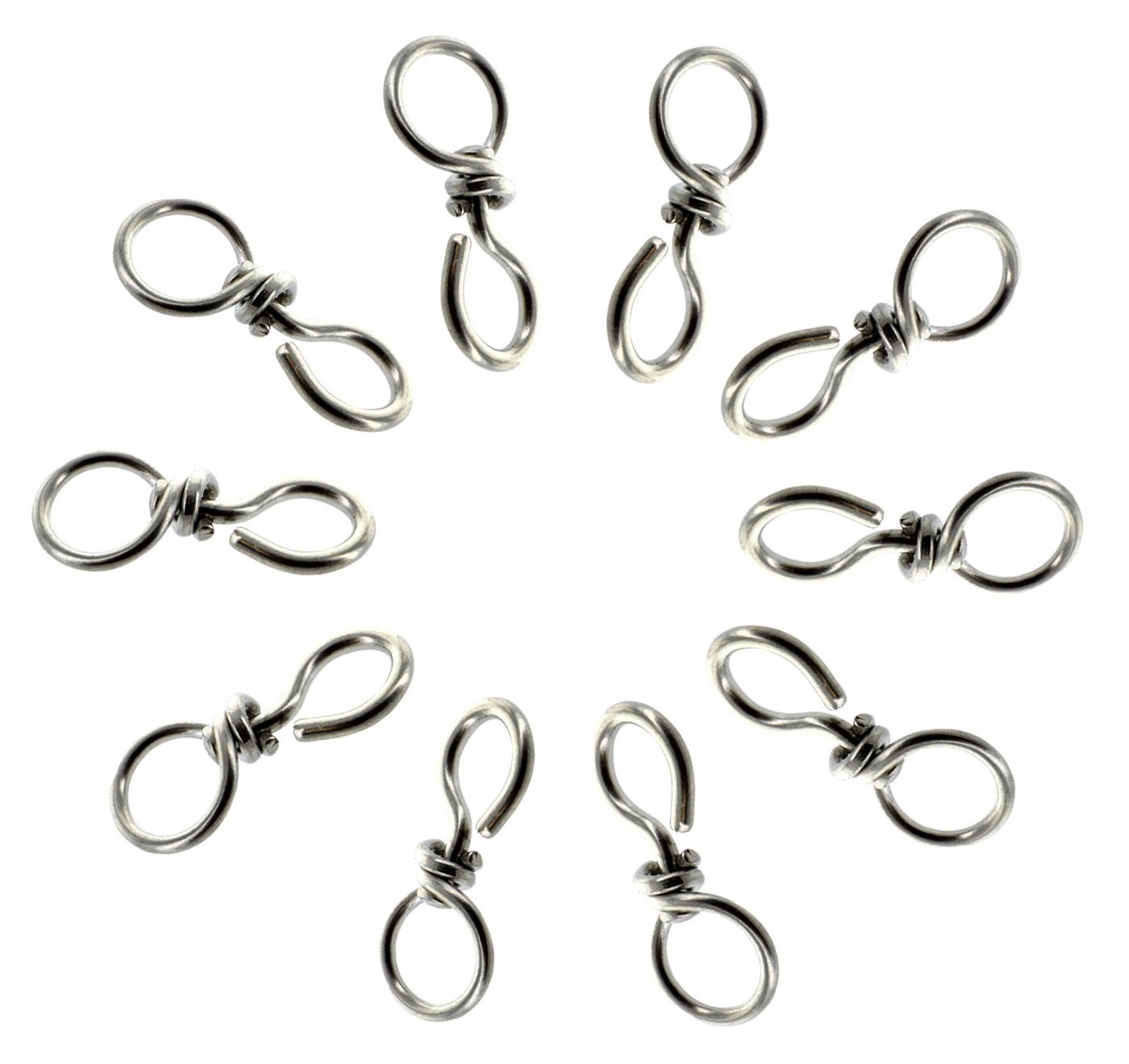 Pack 10 émerillons inox - 14372