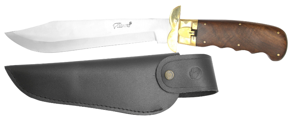 Dague Cobra avec manche en bois et étui en cuir - 13946